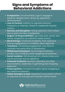 Behavioral addiction: Definition, Types, Signs and Symptoms, Effects ...